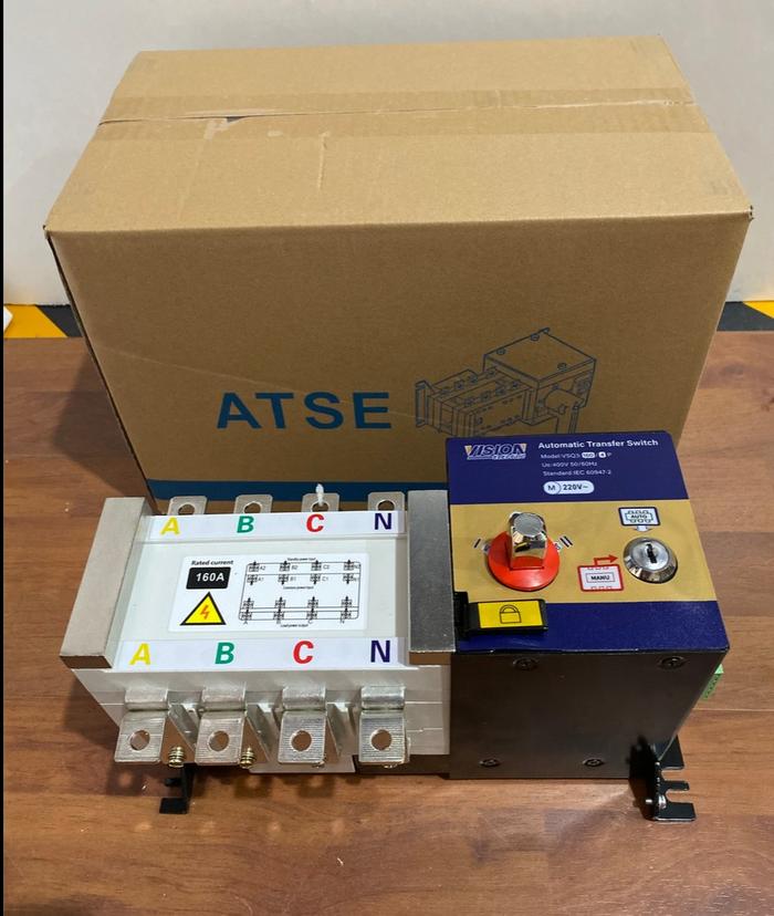 Jual COS Motorized ATS 125A 4P ATSE Vision VSQ3-125 untuk panel ATS ...