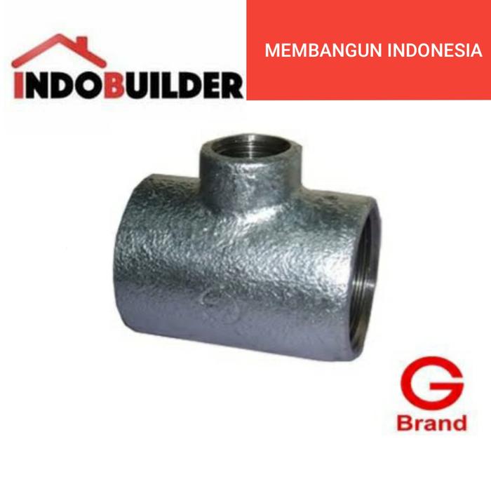 Jual VLOK TEE BESI GALVANIS 1 1/2 X 1/2 INCH SNI / REDUCER TEE BESI ...