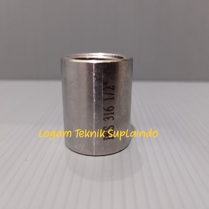 Jual Pipe Socket Stainless Steel 316 Drat 1 1/2 Inch /Socket Coupling ...