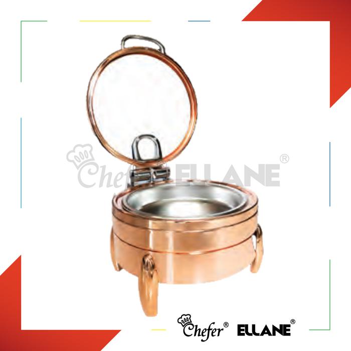 Jual Pemanas makanan induction chafing dish rose gold ellane bulat ...