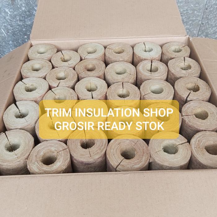 Jual Rockwool Pipa Insulation Pipe Cover 2" x 50 mm Peredam Panas ...