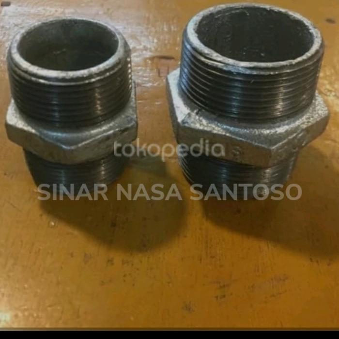 Jual Double Nepel Besi Galvanis / CS 1/4" inch - Jakarta Barat - SINAR NASA SANTOSO | Tokopedia