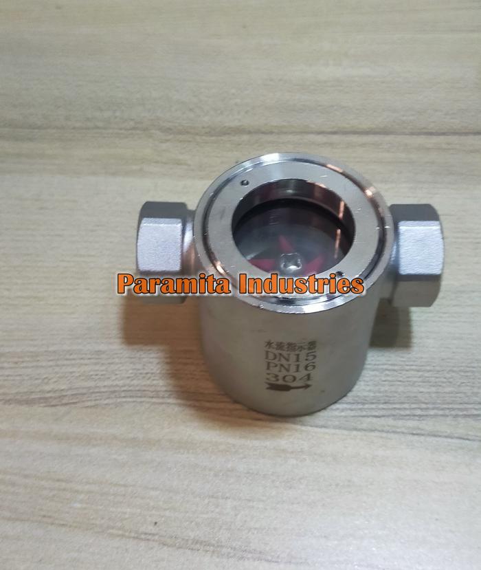 Jual 1/2" inch Sight Glass flow indicator DN-15 Stainless steel SS 304 ...