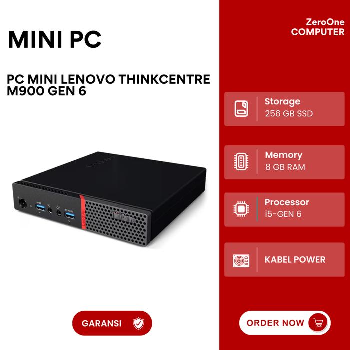 Jual MINI PC LENOVO M900 THINKCENTRE CORE I5 GEN 6 RAM 8GB SSD 256GB ...