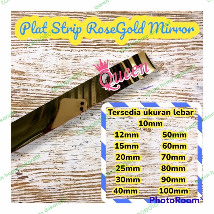 Jual LIST PLAT STRIPE ROSEGOLD MIRROR STAINLESS 201 70MMX305CMX0.8mm ...