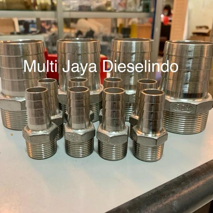 Jual Hose nepple stainless drat 1/2 inch / Hose nepel SS 304 - Jakarta ...