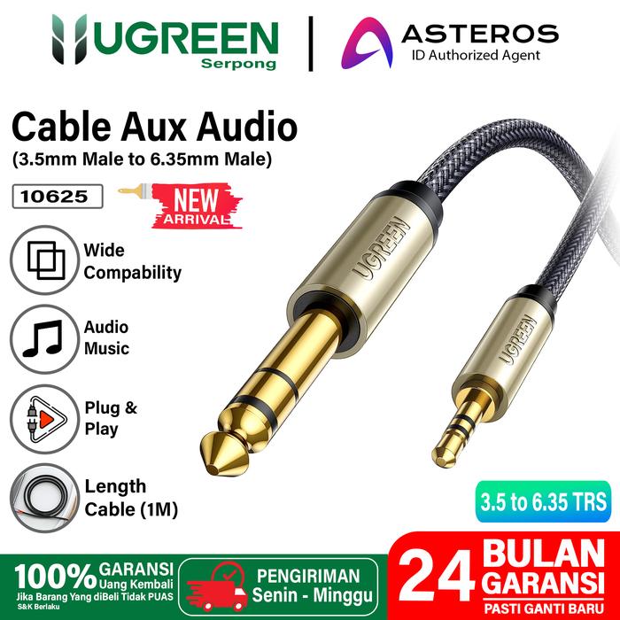 Jual UGREEN Kabel Aux Jack 3.5mm to 6.5mm Cable Audio 6.3as5mm TRS 1m 3m 5m - 10625 ( 1M ) - Kab ...
