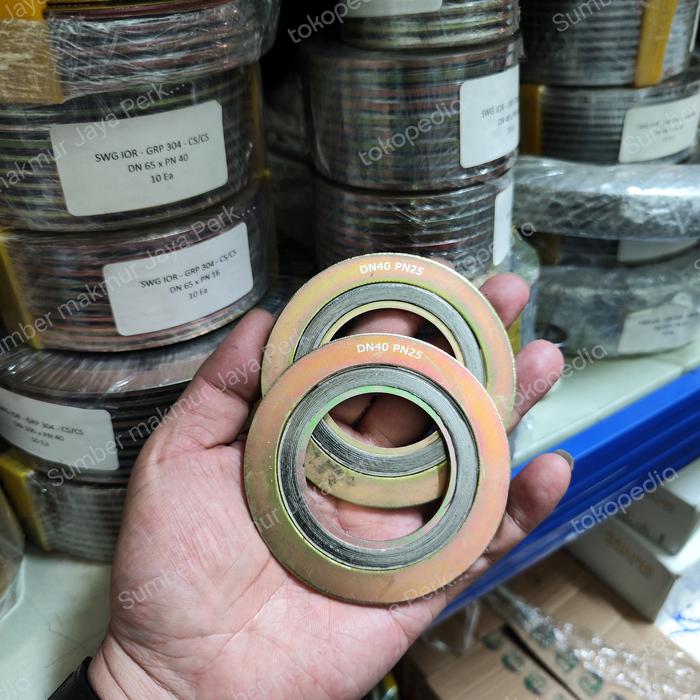 Jual SWG PN25 Carbon Steel ( Spiral Wound Gasket CS PN25 ) 11/2"inch ...