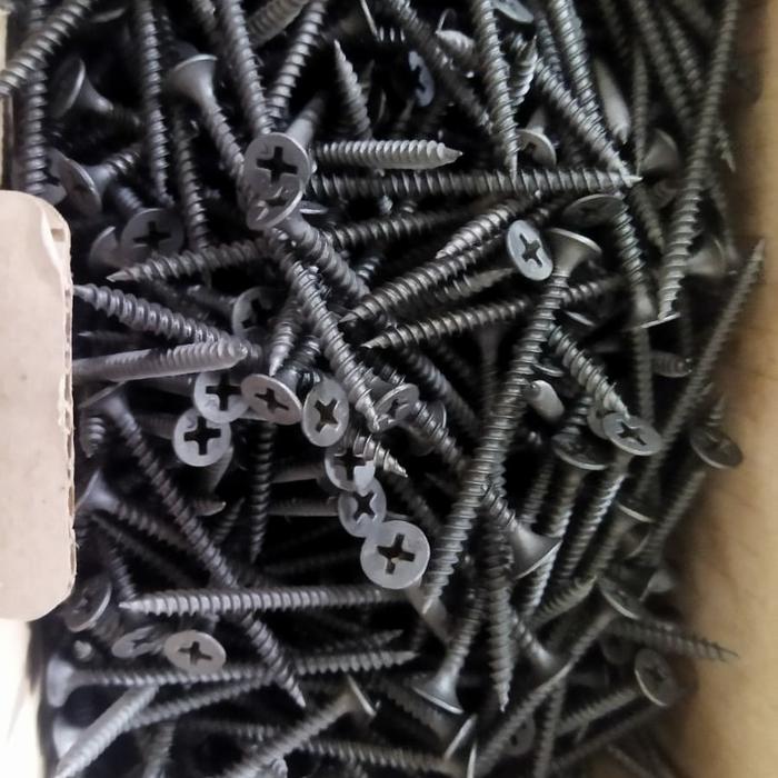 Jual SKRUP GYPSUM #6x1 1/4" INCH 3 CM PER 50 PCS SEKRUP DRYWALL SCREW HITAM - Kab. Bandung ...