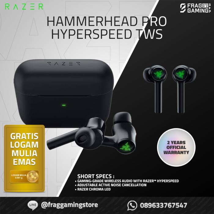 Jual Razer Hammerhead Pro HyperSpeed True Wireless TWS Gaming Earbuds ...