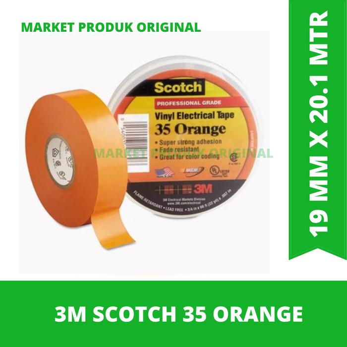 Jual 3M Scotch 35 orange vinyl electrical tape - isolasi listrik ...