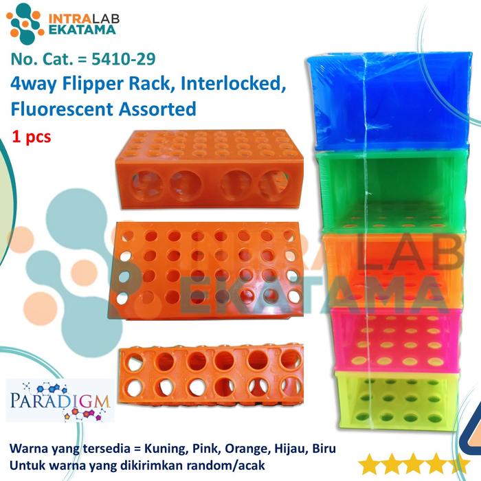 Jual 4way Flipper Rack, Interlocked, Fluorescent Assorted, 1 pcs ...