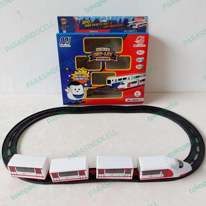 Jual Mainan Kereta Mrt Jalan Otomatis Pakai Batre Lampu Kereta Train ...