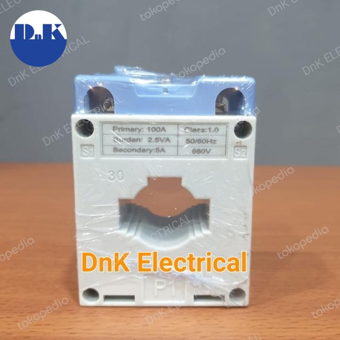 Jual Current Transformer CT 100/5A / 100A Merk LARKIN Type LQ - 30M ...