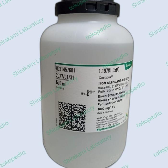 Jual Iron Standard Solution 500 ml Merck kpde 1.19781.0500 - Kab ...