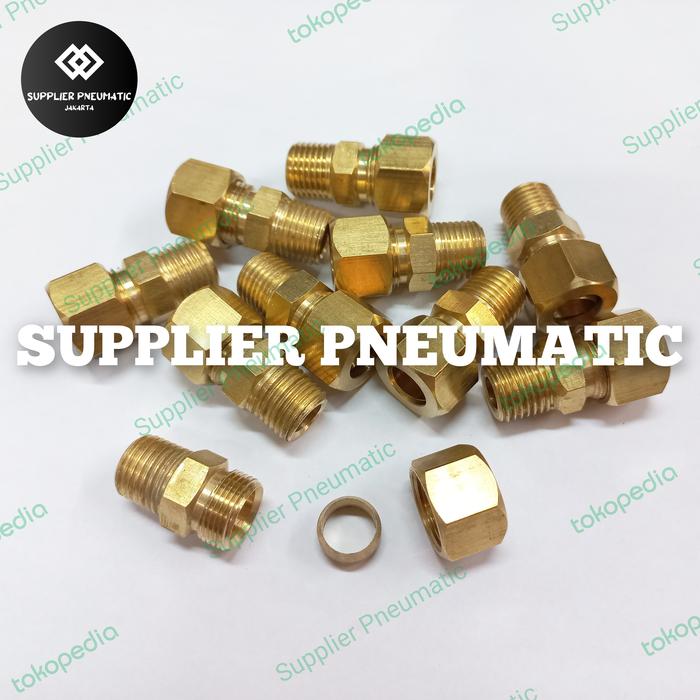 Jual Tubing LURUS Kuningan Oli Sambungan Pipa Tembaga 1/4" X 8MM ...