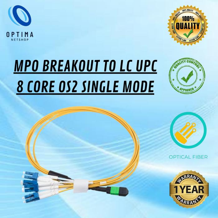 Jual MPO Breakout to LC UPC 8 Core OS2 Single Mode Female 2 Meter ...