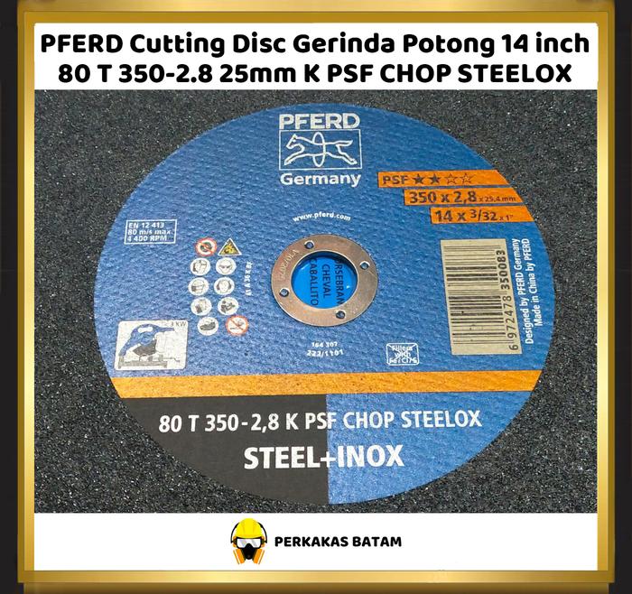 Jual Mata Batu Gerinda Potong 14" PFERD Cutting Disc 80 T 350-2.8 25mm ...