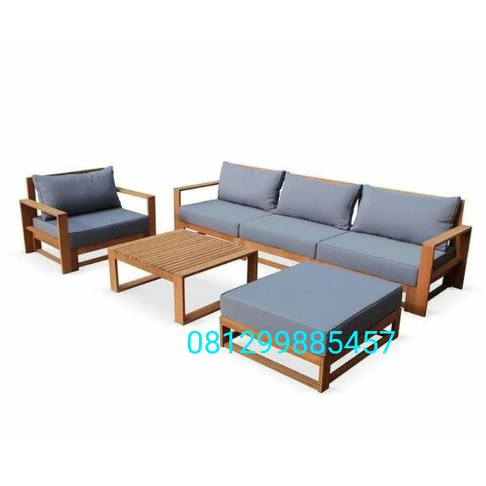 Jual Sofa jati / kursi bangku ruang tamu minimalis mewah - set hotel ...