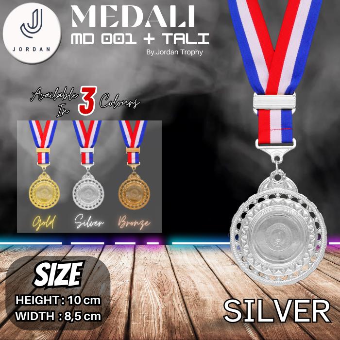 Jual Medali Set + tali 3 Warna, Medali + aksesoris, Medali Silver ...