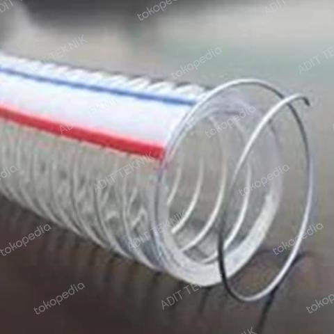 Jual selang spring kawat pvc toyok 1" inch harga rol panjang 50 meter ...
