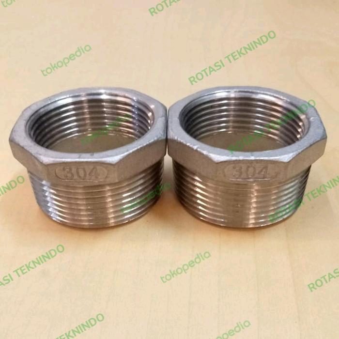 Jual Vlok Ring / Bushing Stainless SS304 Drat 1/2" x 1/4" inch ...