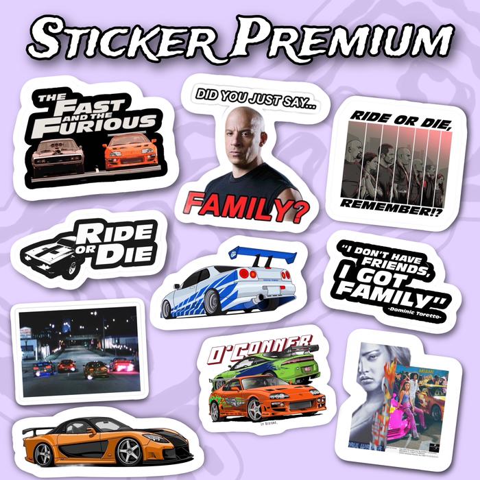 Jual Sticker Fast and Furious Family pack 10 pcs premium waterproof ...