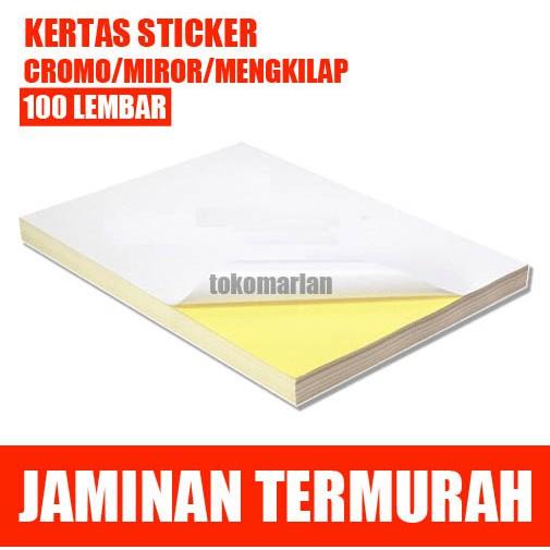Jual 100 Lembar Kertas Sticker Stiker Cromo Miror Mengkilap Kertas Foto ...