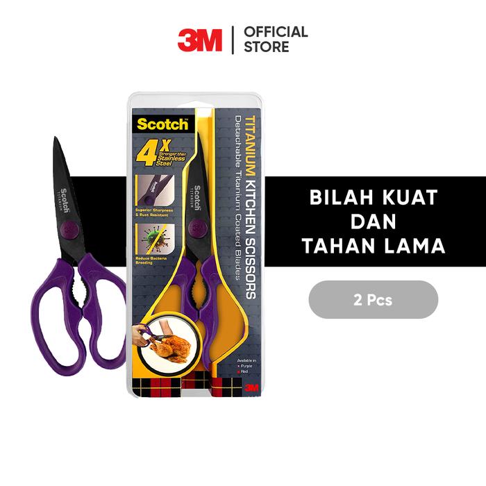 Promo 3M Scotch Gunting Dapur Titanium Kitchen Scissors KS-DT Purple 9 ...