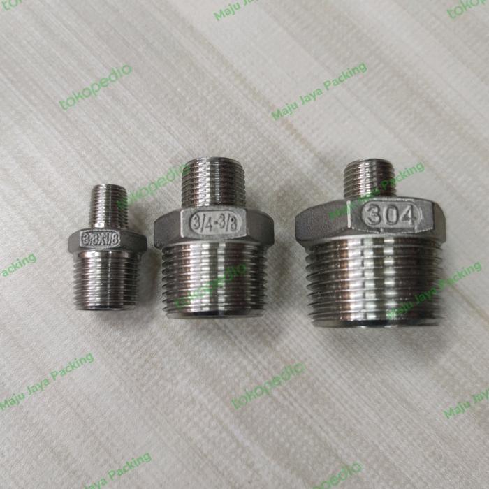 Jual V Sok Nepel / Double Nepel Reducer Stainless 304 1/2 x 3/8" inch - Jakarta Barat - Maju ...