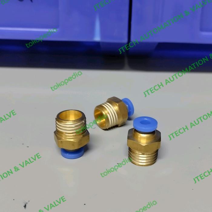 Jual MPC 08 - 02 Fitting pneumatic lurus male 8 mm drat 1/4" inch ...
