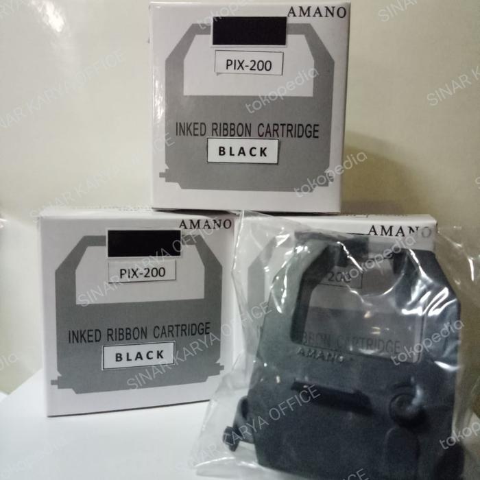 Jual Pita amano pix200 tinta hitam pix 200 time stamp recorder surat ...