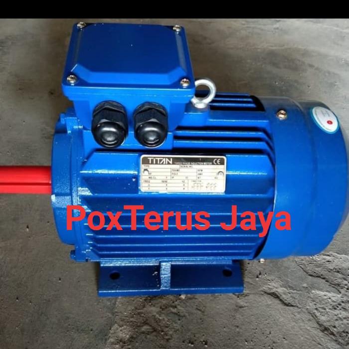 Jual Electric Motor TITAN 3HP / 2,2KW 2 POLE 3PHASE B3 - Jakarta Barat ...