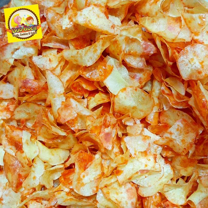 Jual Keripik Singkong Ting Ting Pedas Sambalado 250 Gram - Duo Bocil ...