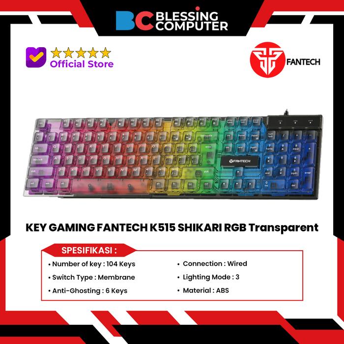 Jual KEYBOARD GAMING FANTECH K515 SHIKARI RGB Transparent - Kota Denpasar - Blessing Computer ...