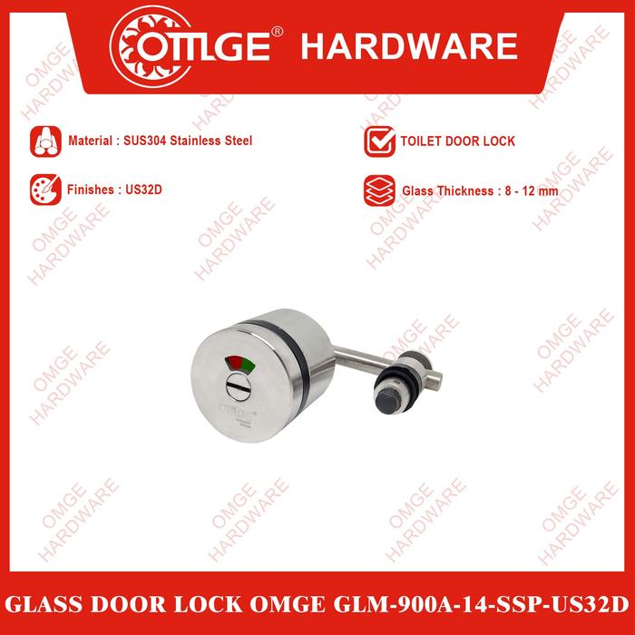 Promo Glass Door Lock/Kunci Grendel Kaca OMGE GLM-900A-14-SSP-US3D ...