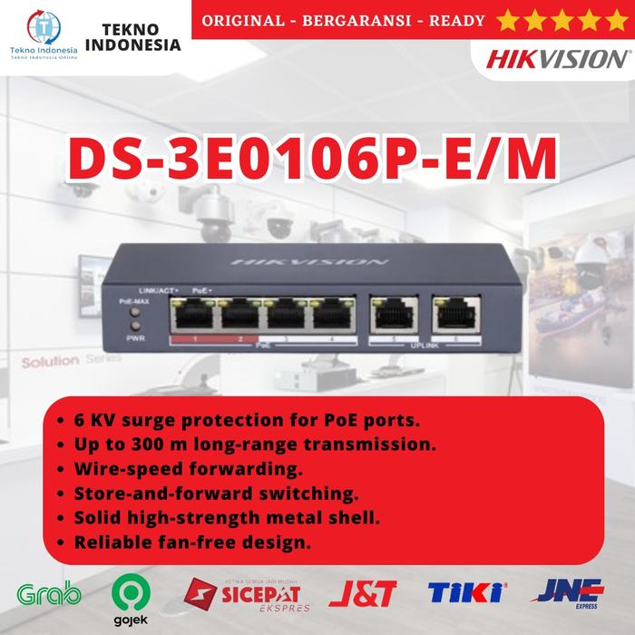 Jual Hikvision DS-3E0106P-E/M 4 Port Fast Ethernet Unmanaged POE Switch - Kota Semarang - Tekno ...