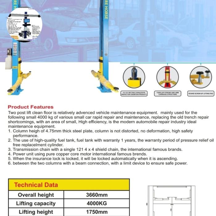 Jual two post lift / 2 post lift / car lift / hidrolik mobil - Jakarta ...