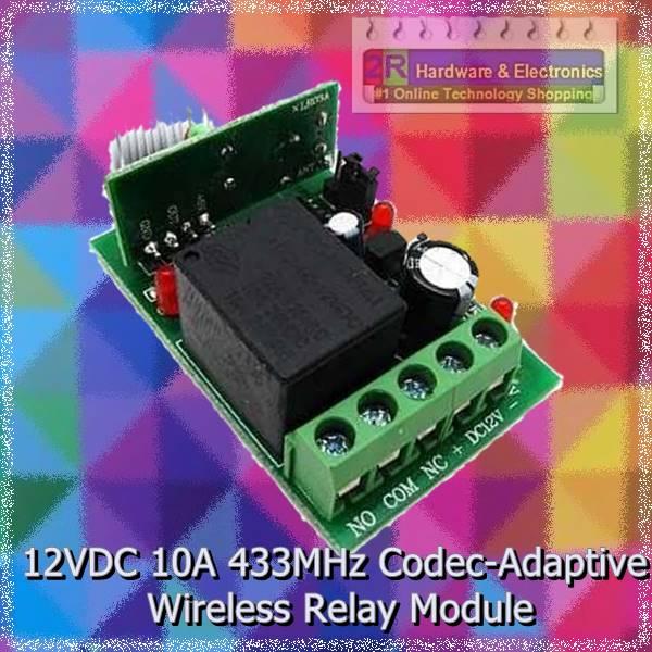Jual 1 Channel 12VDC 10A 433MHz Codec-Adaptive Wireless Relay Module ...