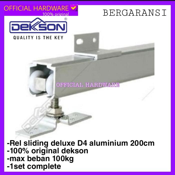 Jual rel sliding dekson d4 aluminium 200cm rel pintu gantung geser ...