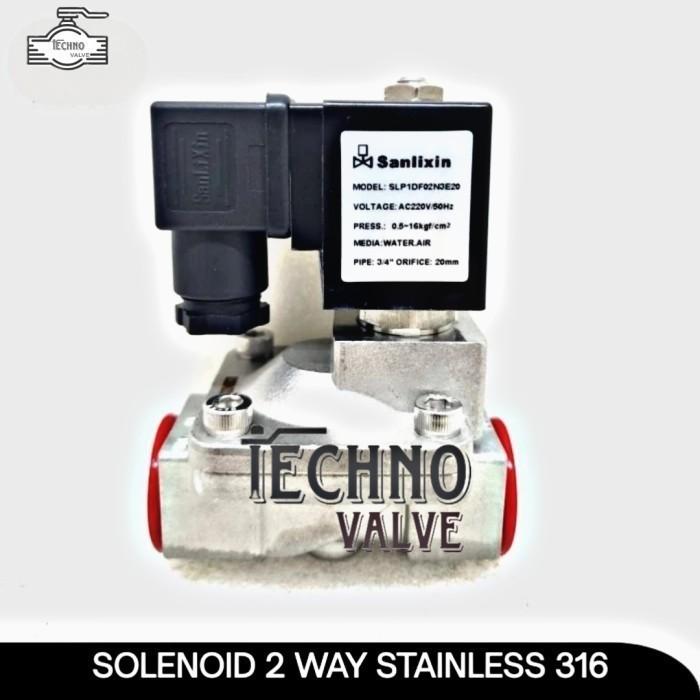 Jual SOLENOID VALVE 2 WAY STAINLESS STEEL SS316 ( AC220V ) SIZE 1/2" INCH - Jakarta Barat ...