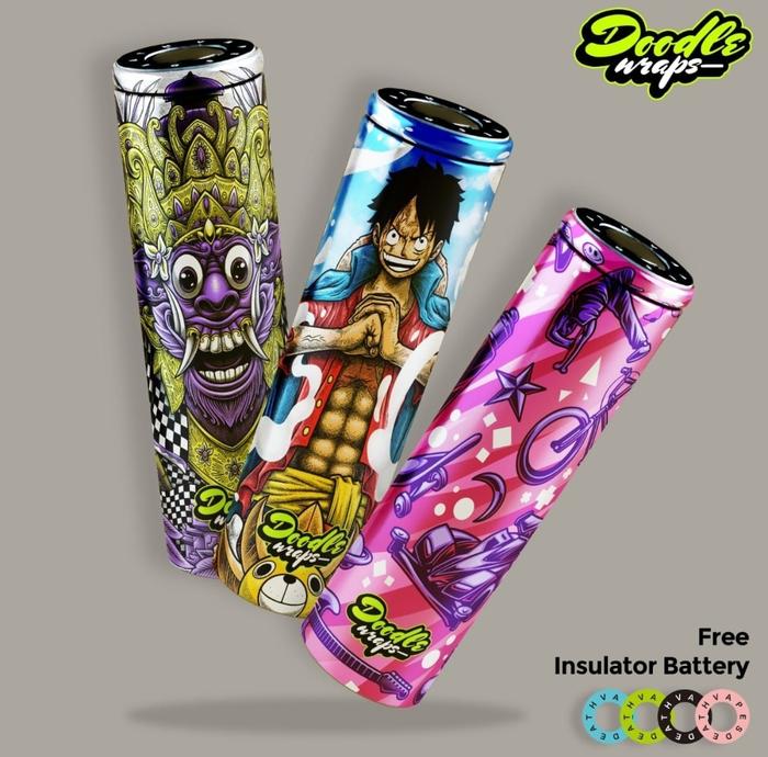 Jual Doodle Wraps Battery Wrap Sleeve Cover Plastik Pelindung Baterai ...