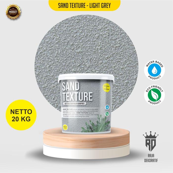 Jual Cat Dinding Tekstur Kamprot - Sand Texture - Light Grey - 20 Kg/1 ...