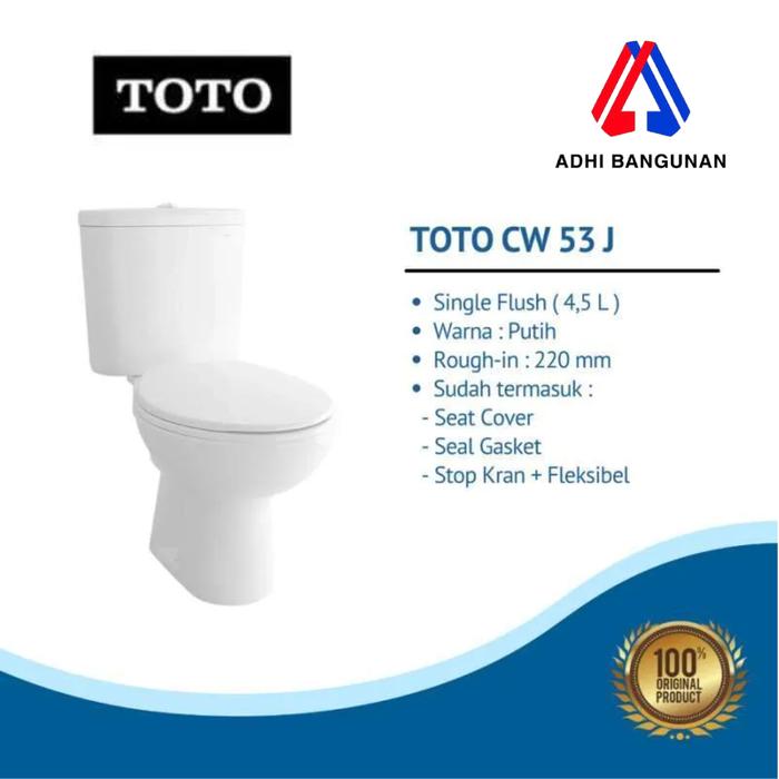 Jual TOTO CW53J Closet Duduk Closet Monoblok - Kota Bandung - Adhi Bangunan | Tokopedia