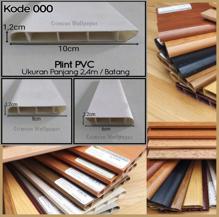 Jual LIST PLIN LANTAI PVC UKURAN 8CM | LIST SKIRTING LANTAI KAYU 8CM ...