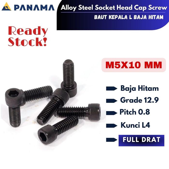 Jual Baut L Hitam Baja M5*10 Baut L M5x10 mm FULL DRAT - Jakarta Pusat - PANAMA TEKNIK | Tokopedia