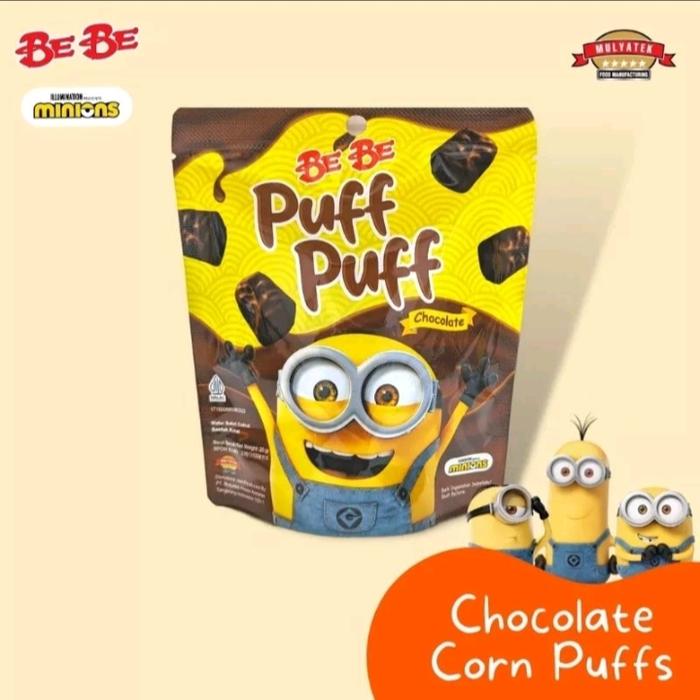 Jual Bebe Puff Puff 25gr - Be be Minions Chocolate Corn Puffs - 25gr ...