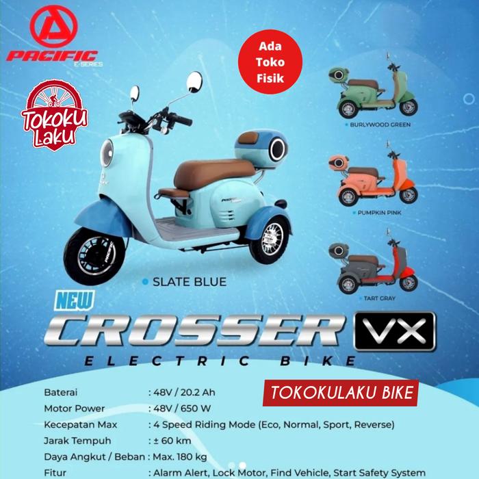 Jual CROSSER VX SEPEDA LISTRIK RODA 3 TIGA PACIFIC BIKE TRICYCLE EBIKE - Jakarta Barat ...