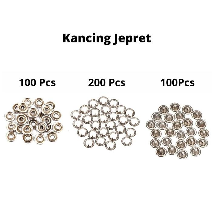 Promo Kancing Jepret Cetet Set 100pcs Alat Tang Press Stainless Anti ...