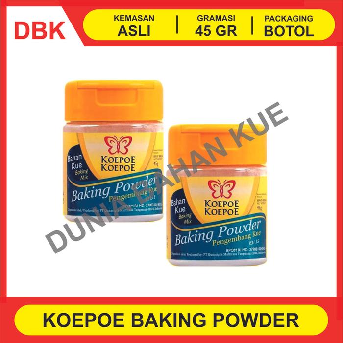 Jual BAKING POWDER KOEPOE KOEPOE KUPU PENGEMBANG KUE 45 GR - 1 DUS 72 ...
